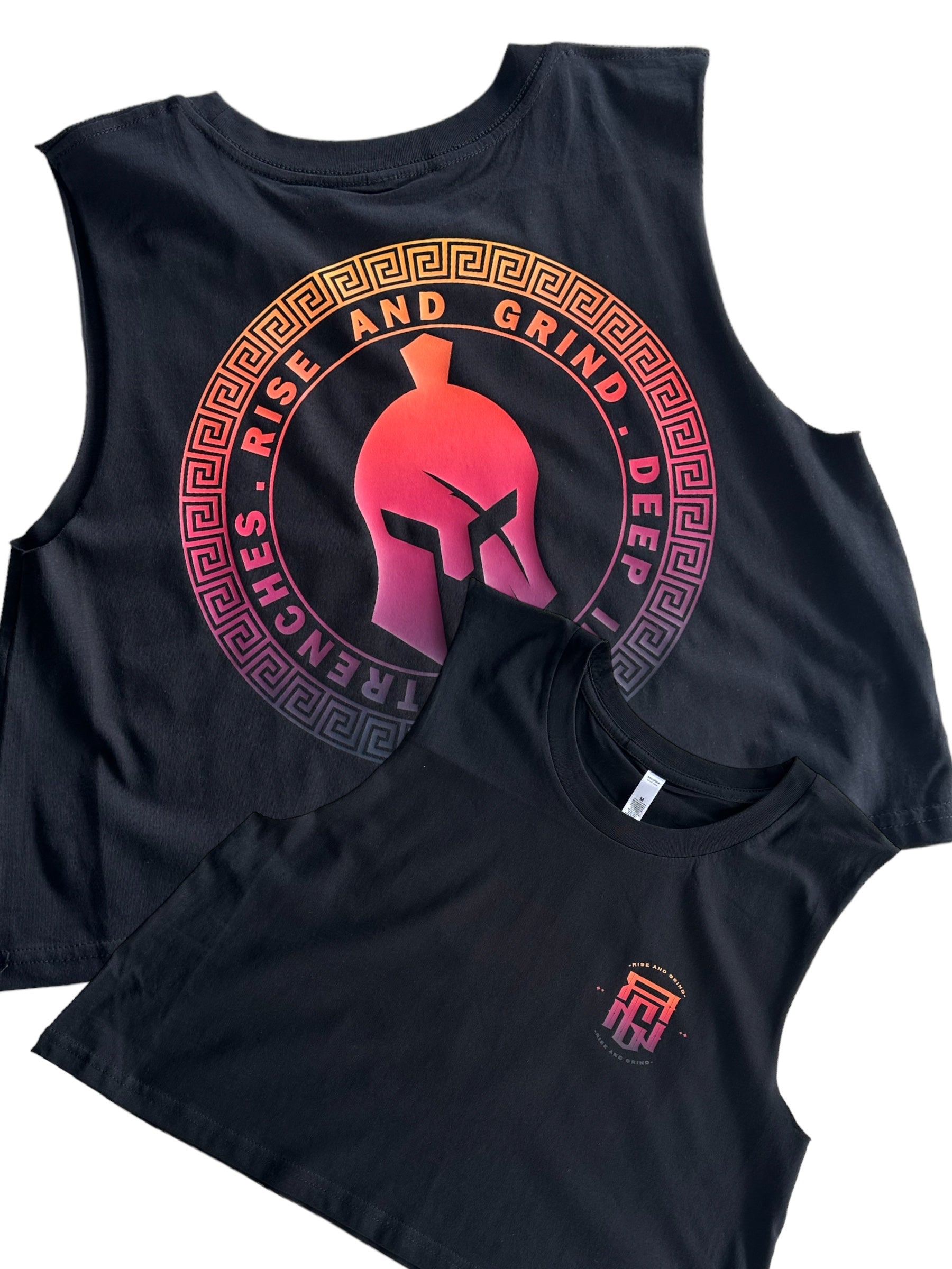 Sunrise spartan crop tank – Rise and Grind Apparel NZ